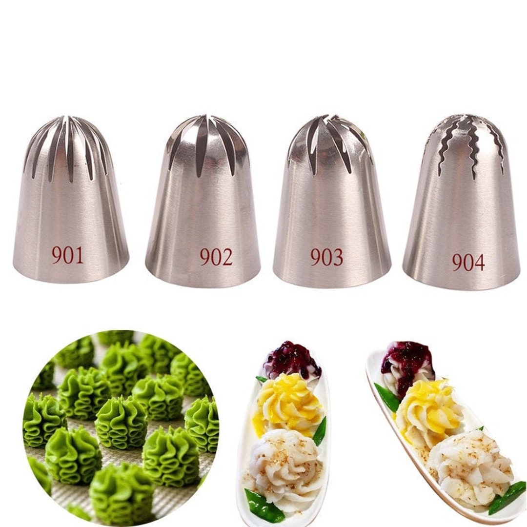 Large Cake Decorating Tips Icing Nozzles Set of 4 Buttercream Nozzles ...