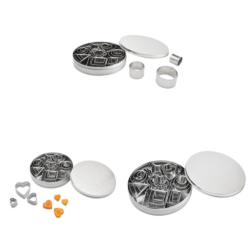 Cookie Cutters Basic Shapes Set of 24 Stainless Steel Cutters | Etsy