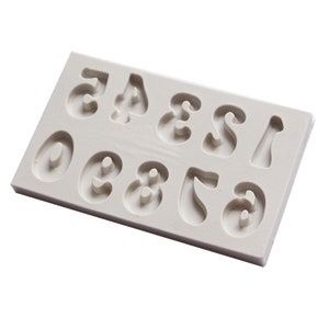 Letters and Numbers Silicone Molds Capital Letters Fondant Mold Small ...