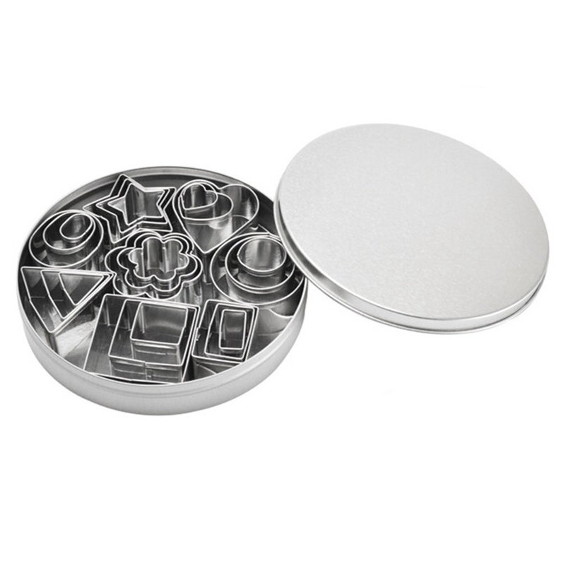 Cookie Cutters Basic Shapes Set of 24 Stainless Steel Cutters | Etsy