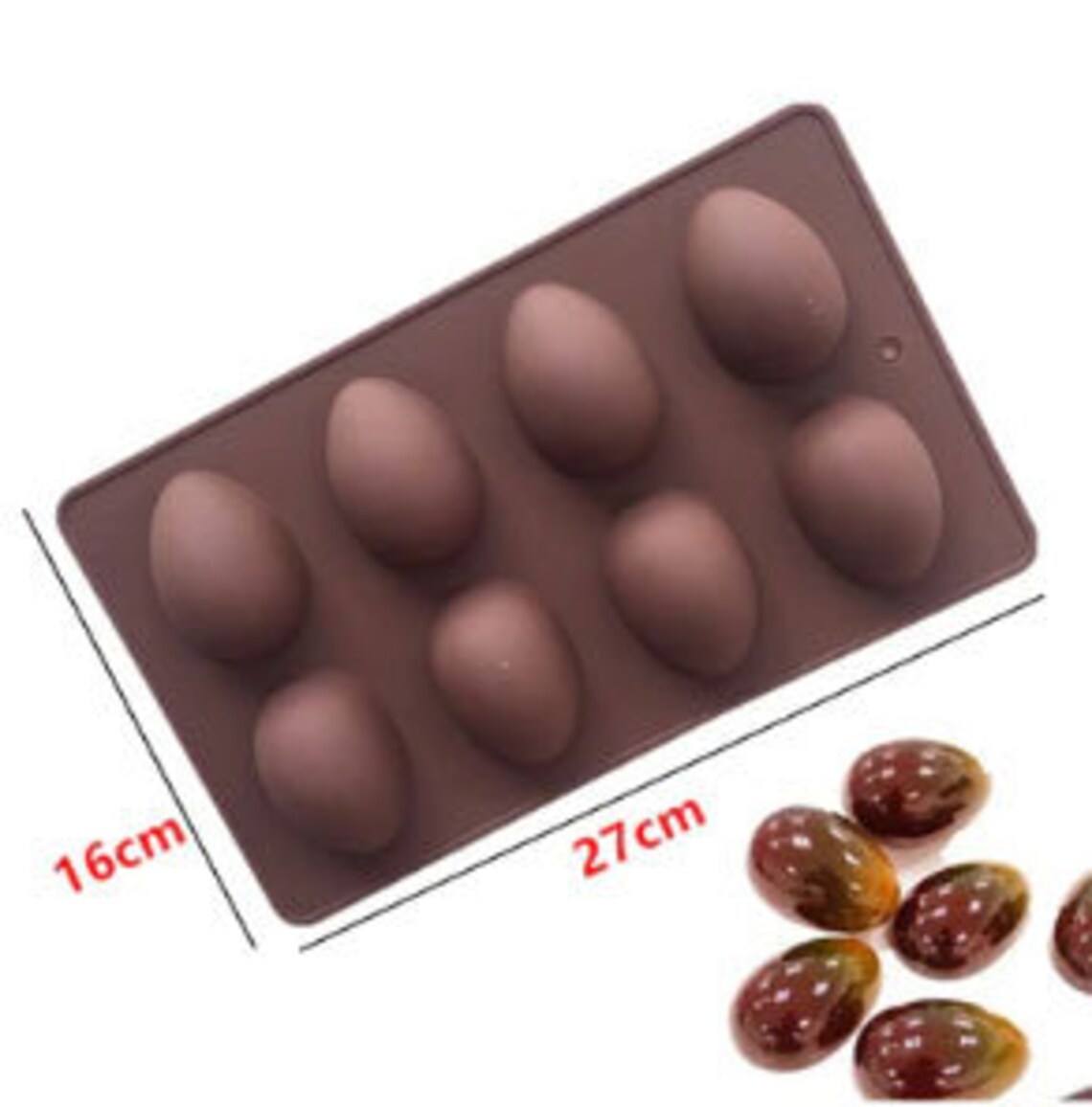 Easter Eggs Silicone Mold 8 Cavities Eggs Mold Chocolate Mold - Etsy
