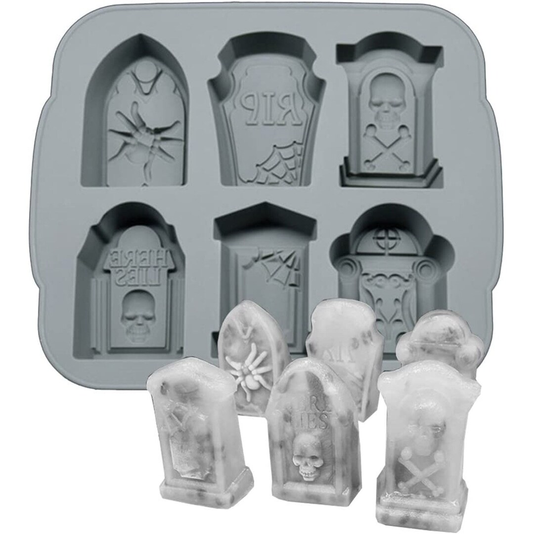 Halloween Tombstone Silicone Mold Graveyard Stone Mold Chocolate Mold ...