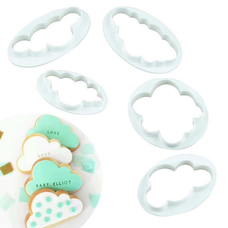 Cloud Fondant Cutters Set 5 Pieces Cutters Cake Decorating Tools ...