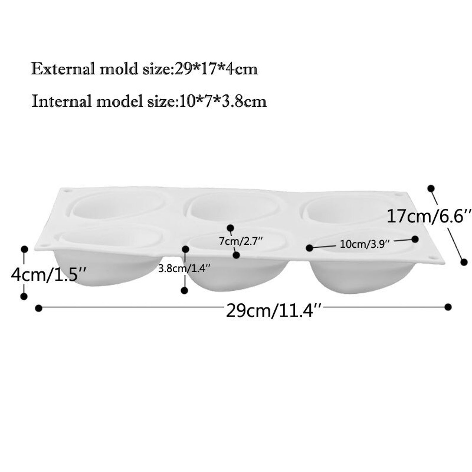 Stone Shape Silicone Cake Mold 6 Cavity Baking Mold Pastry Decorating ...
