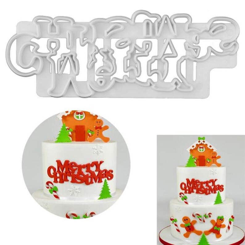 Merry Christmas Fondant Cutter Cake Decorating Tools Christmas Tools ...