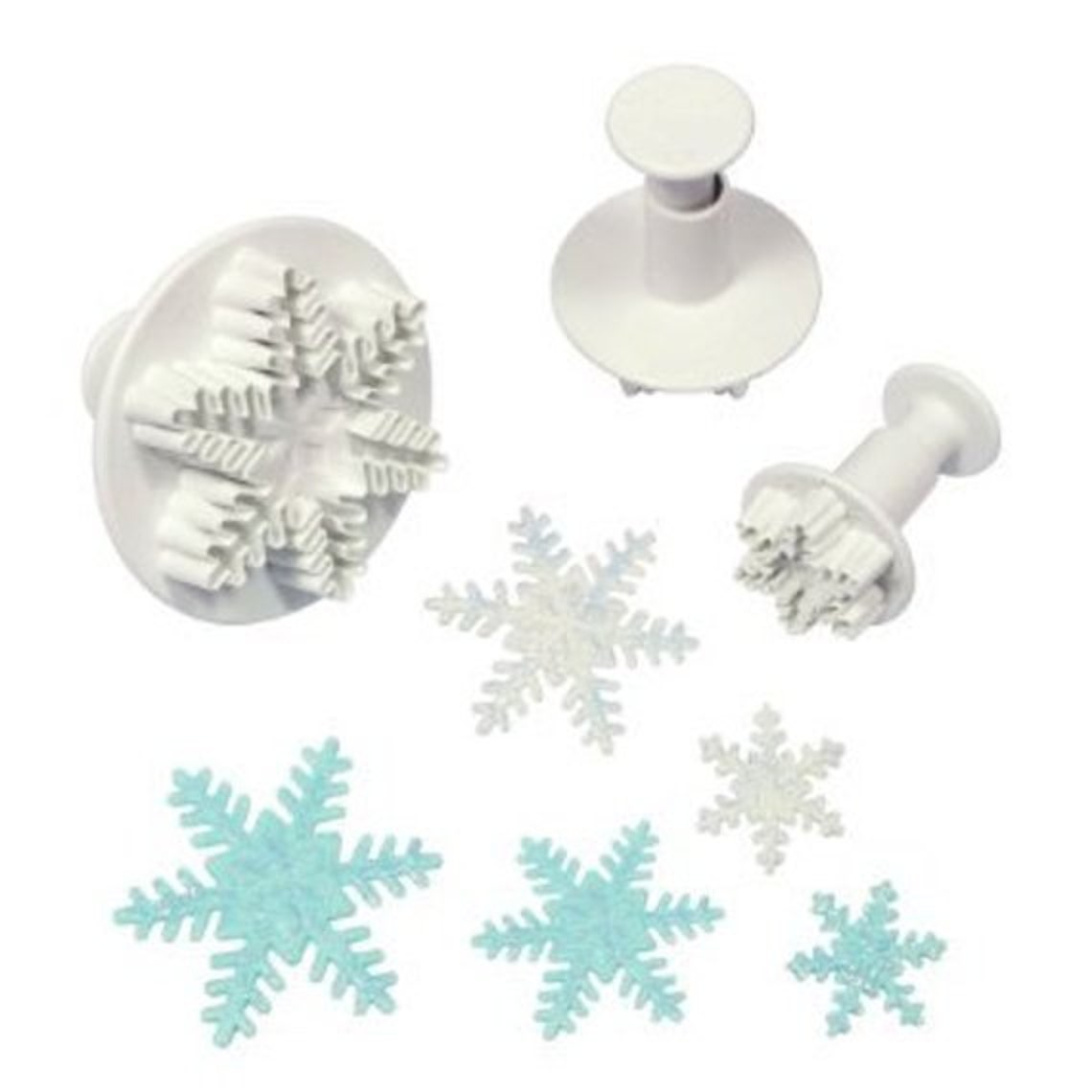Snowflake Plunger Cutters Set Christmas Cutter Frozen Snowflake Fondant ...