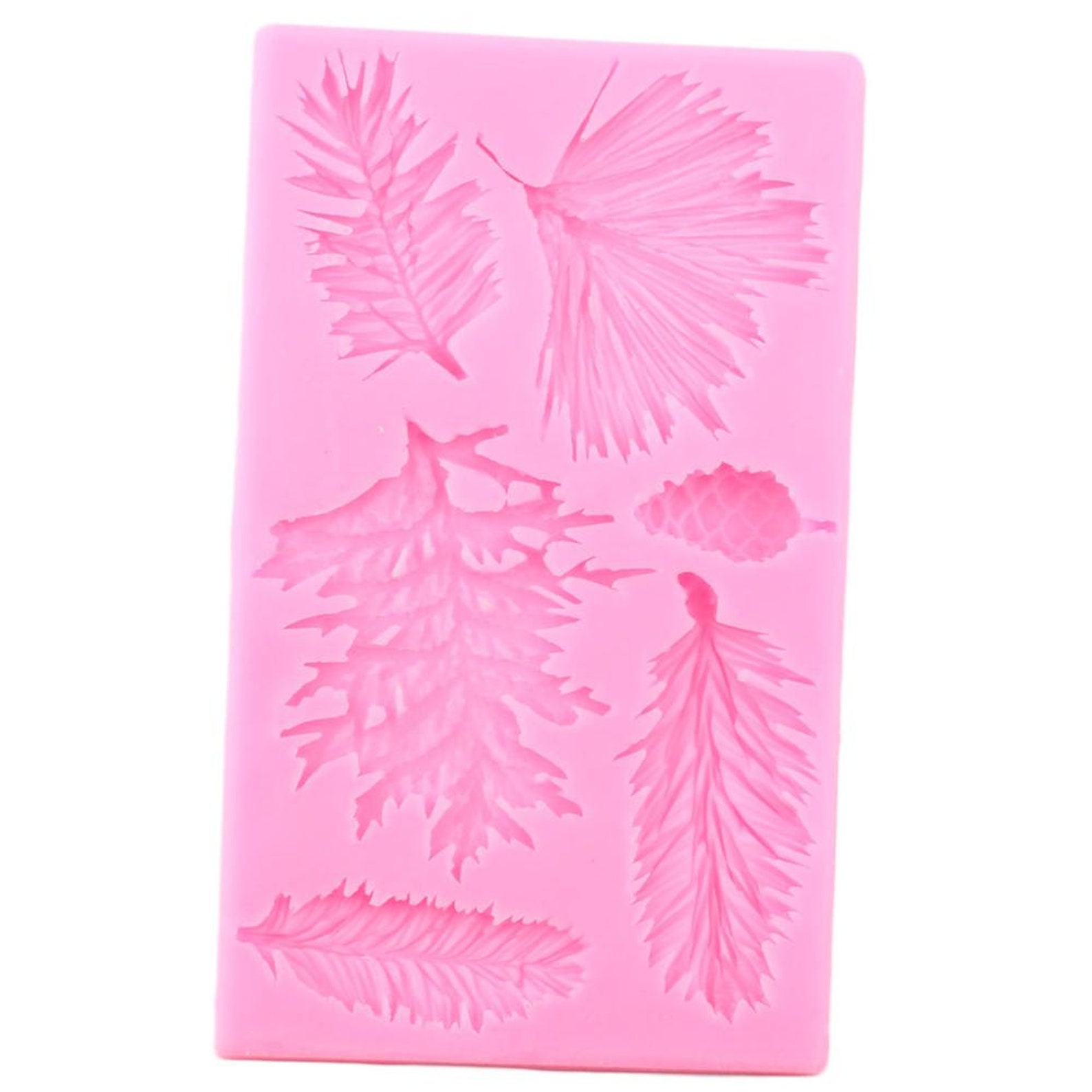 Christmas Pine Branch and Pine Cone Silicone Mold Fondant Mold - Etsy