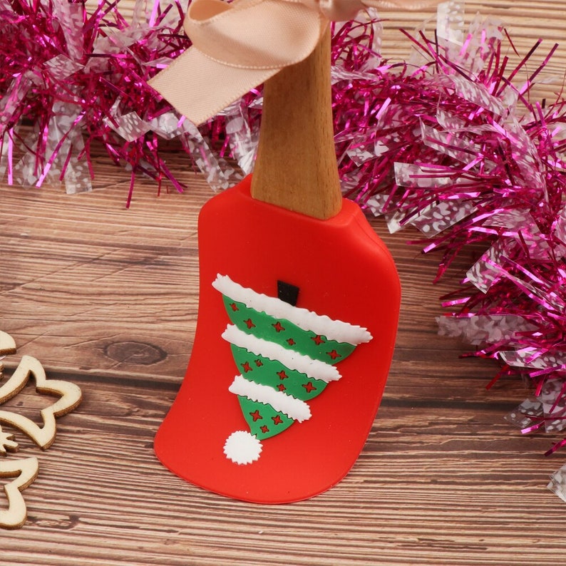 Christmas Silicone Spatula New Year Silicone Butter Scraper Cake Mixing ...