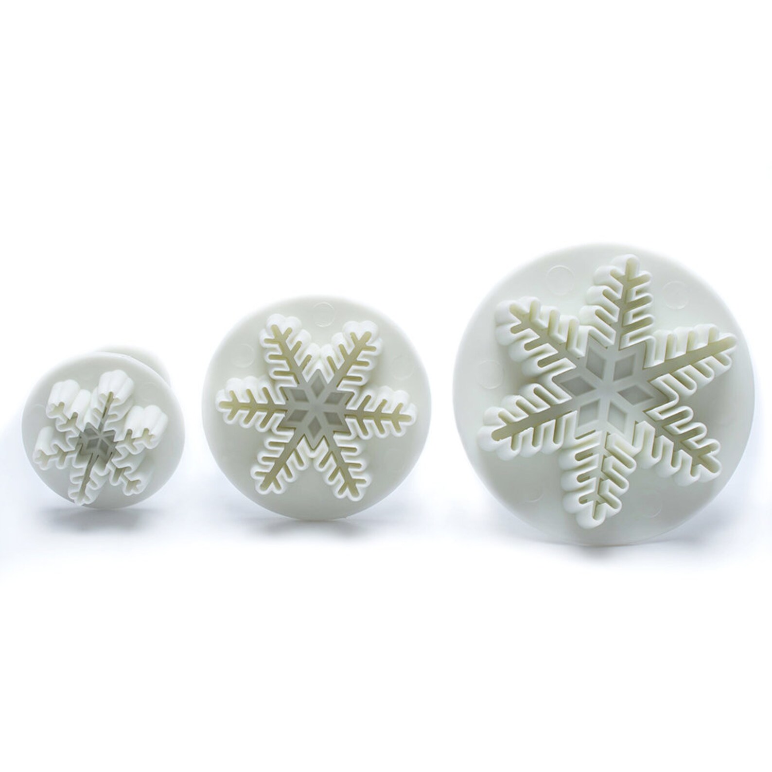 Snowflake Plunger Cutters Set Christmas Cutter Frozen - Etsy