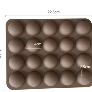 Half Ball Silicone Mold for Chocolate Truffles Desserts Cake Decorating ...