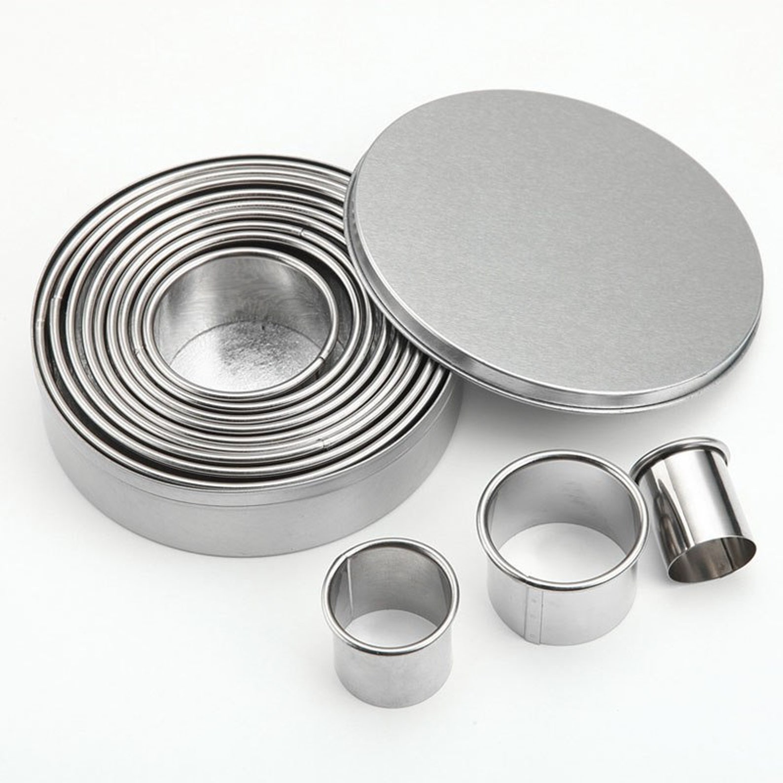 Round Cutters Set of 12 Stainless Steel Cake Decorating Tools - Etsy