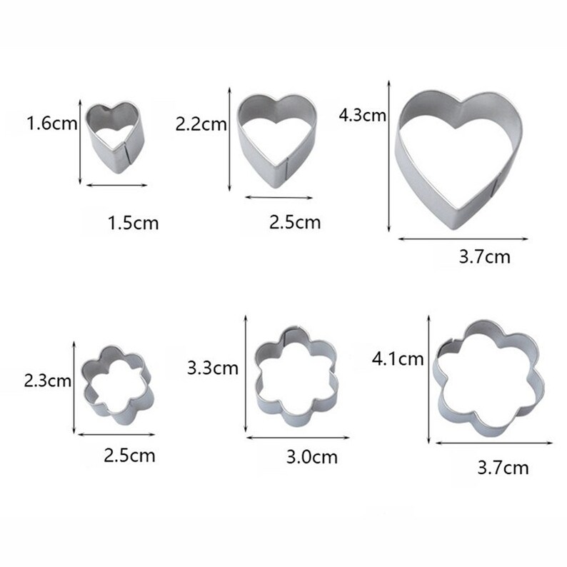 Cookie Cutters Basic Shapes Set of 24 Stainless Steel Cutters - Etsy