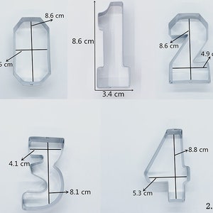 Large Numbers Cookie Cutters Stainless Steel Fondant Cutters Number ...