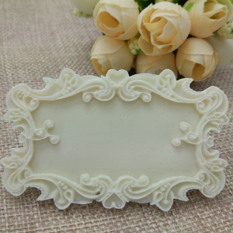 Frame Silicone Mold Fondant Mold Flower and Heart Frame Mold - Etsy