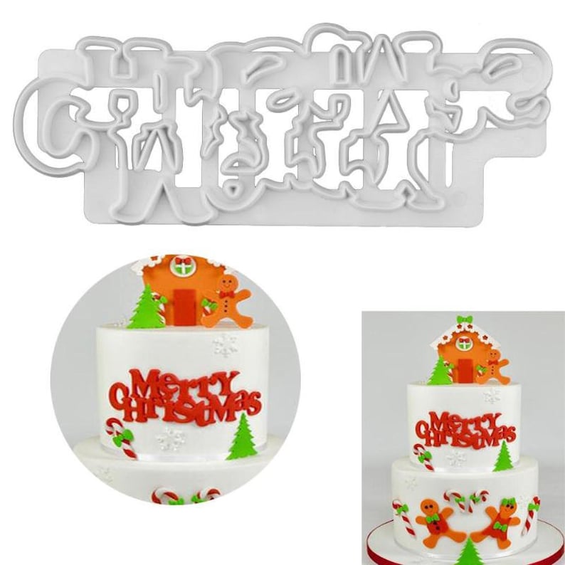 Merry Christmas Fondant Cutter Cake Decorating Tools Christmas Tools ...