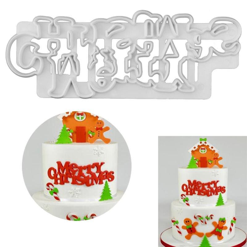Merry Christmas Fondant Cutter Cake Decorating Tools Christmas Tools ...