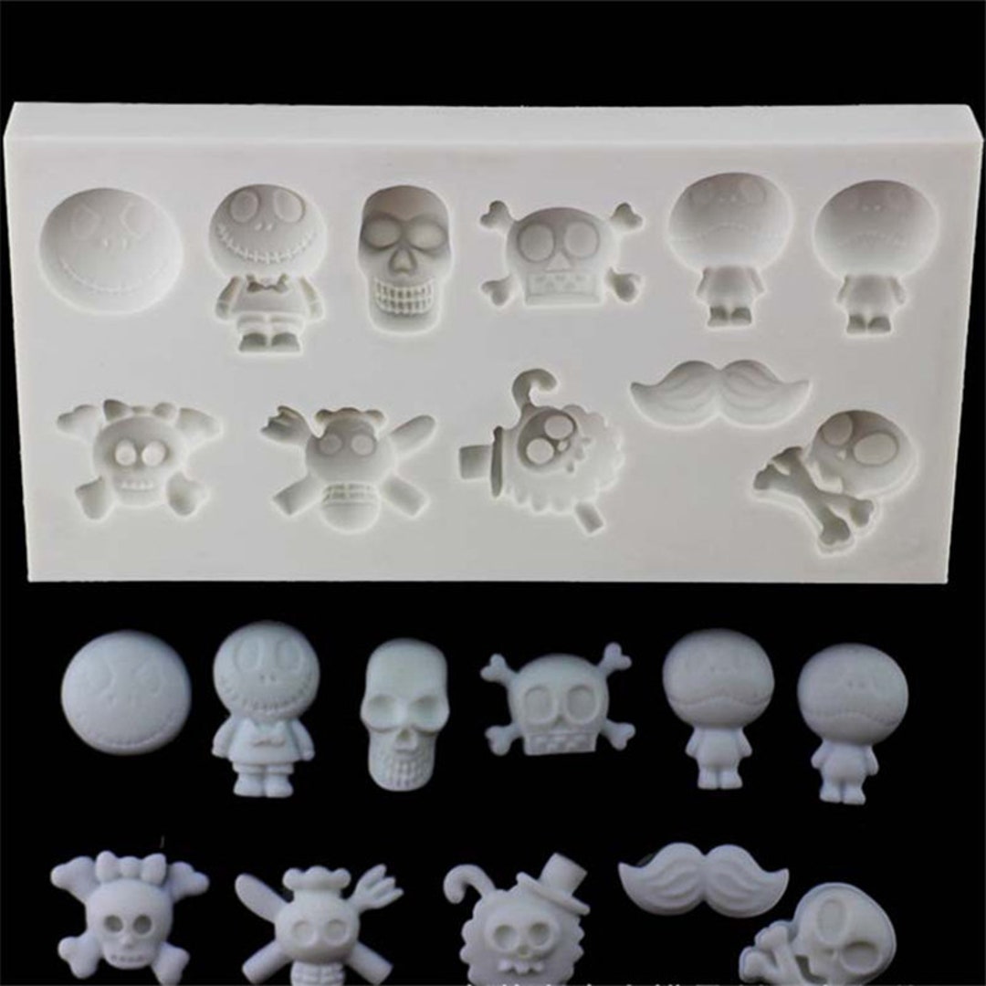 Skeleton Fondant Silicone Mold for Halloween - Etsy