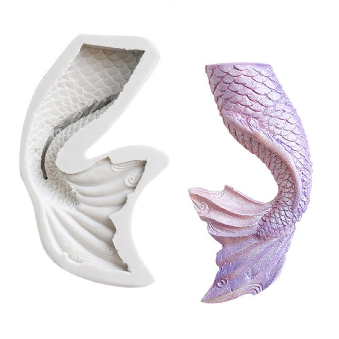 Mermaid Tail Fondant Silicone Mold Mermaid Party Mold Cake | Etsy