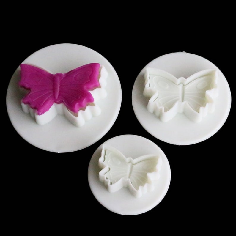 Fondant Cookie Cutter Butterfly Plunger Cutters Set Cake - Etsy