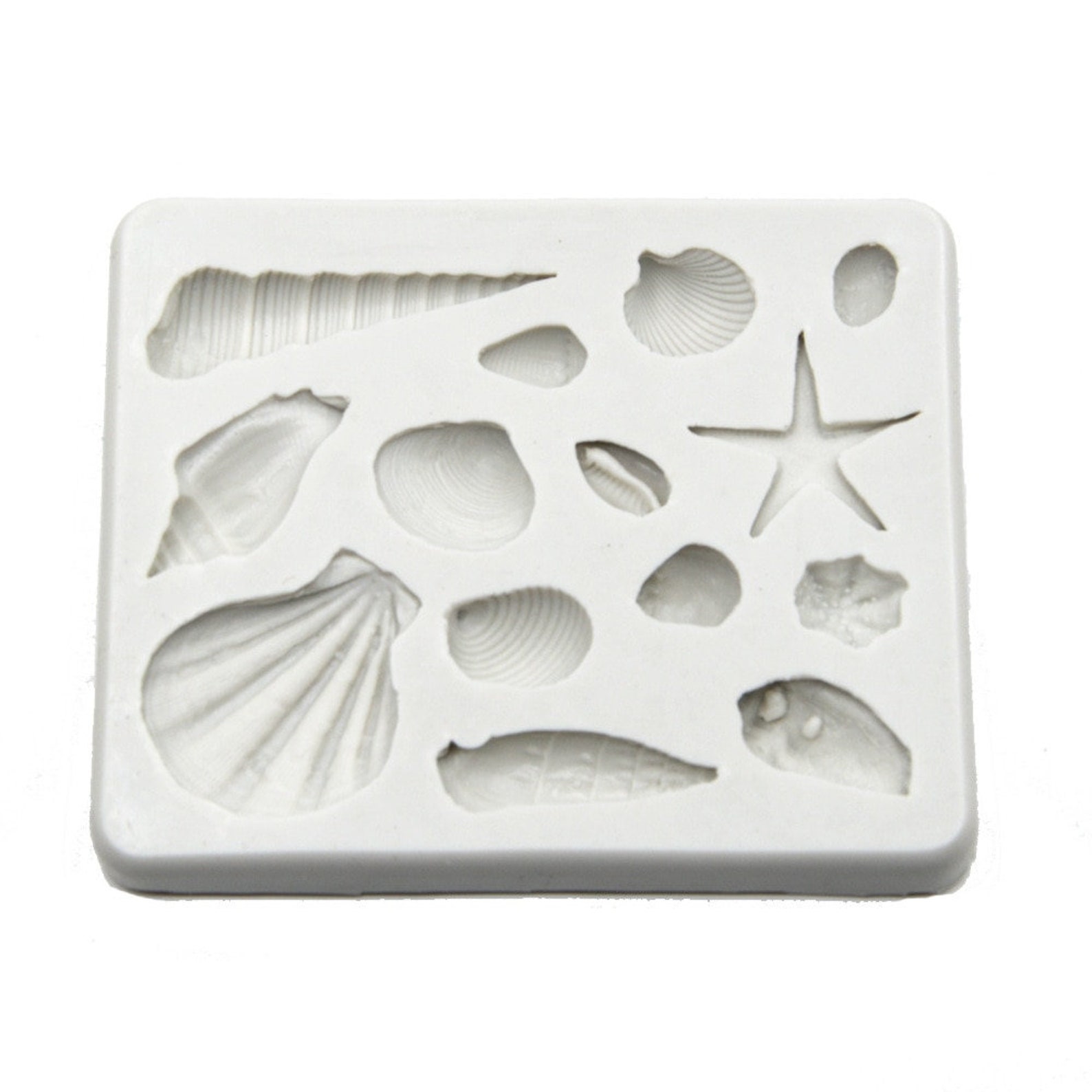 Sea Shell and Conch Shape Silicone Fondant Mold Cake Decorating Tools ...