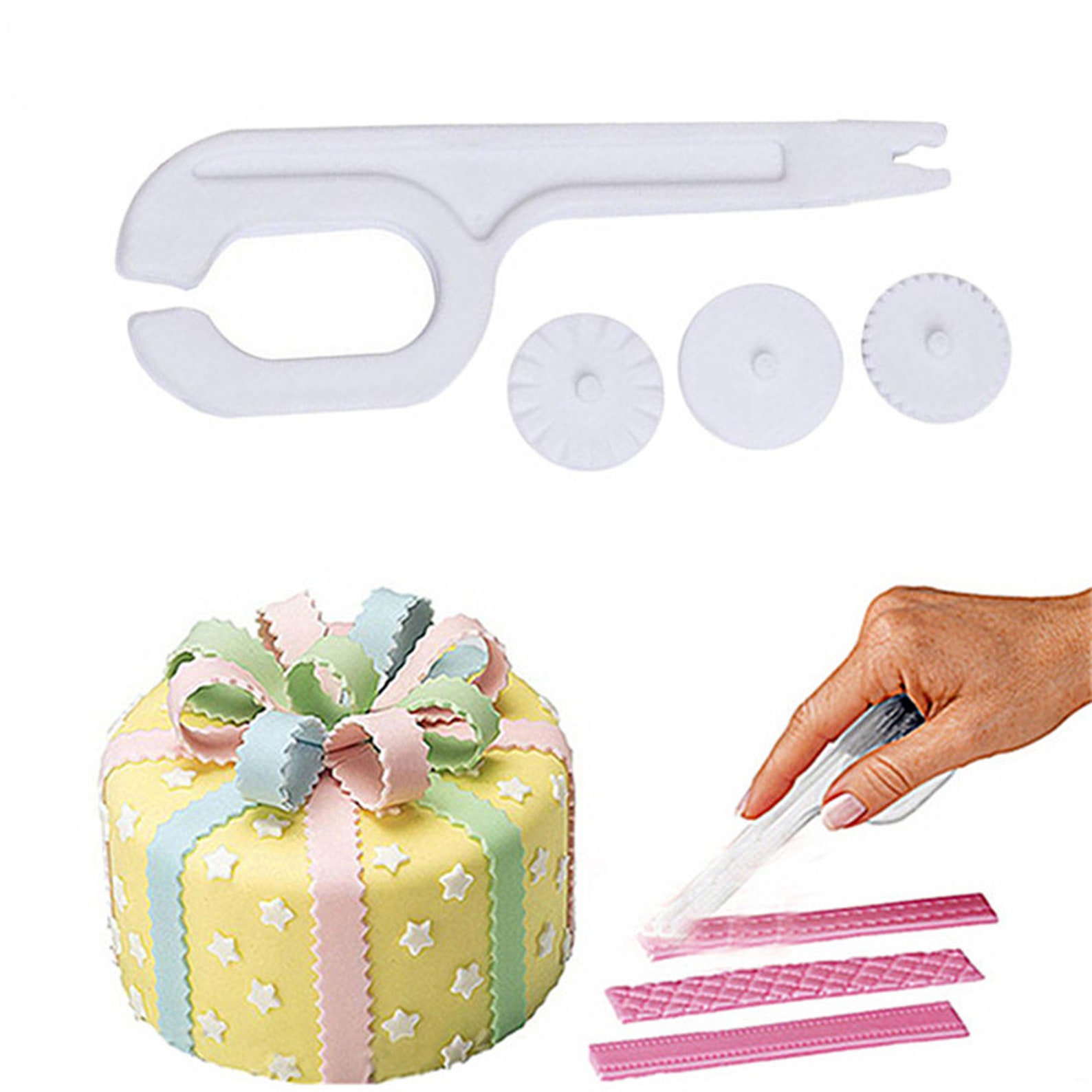 Wheel Fondant Roller and Embosser Cake Decorating Tools Birthday Cake ...