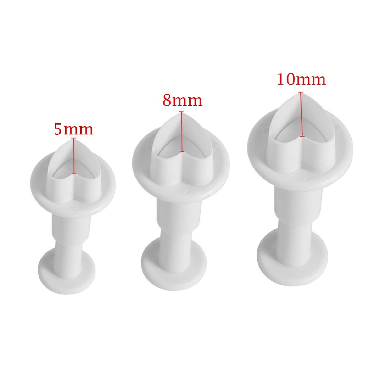 Mini Plunger Cutters Basic Shapes Cutters Heart Round Star - Etsy