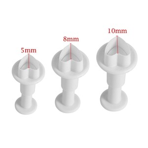Mini Plunger Cutters Basic Shapes Cutters Heart Round Star Square Oval ...