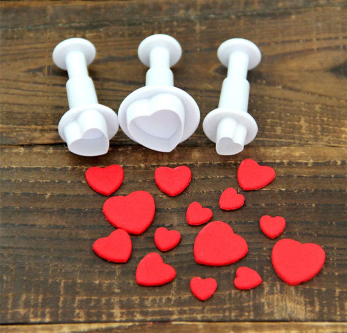 Mini Plunger Cutters Basic Shapes Cutters Heart Round Star | Etsy