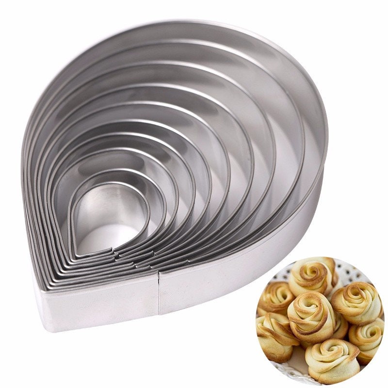 Rose Petals Fondant Cutters Cookie Cutters Teardrop Stainless Steel ...