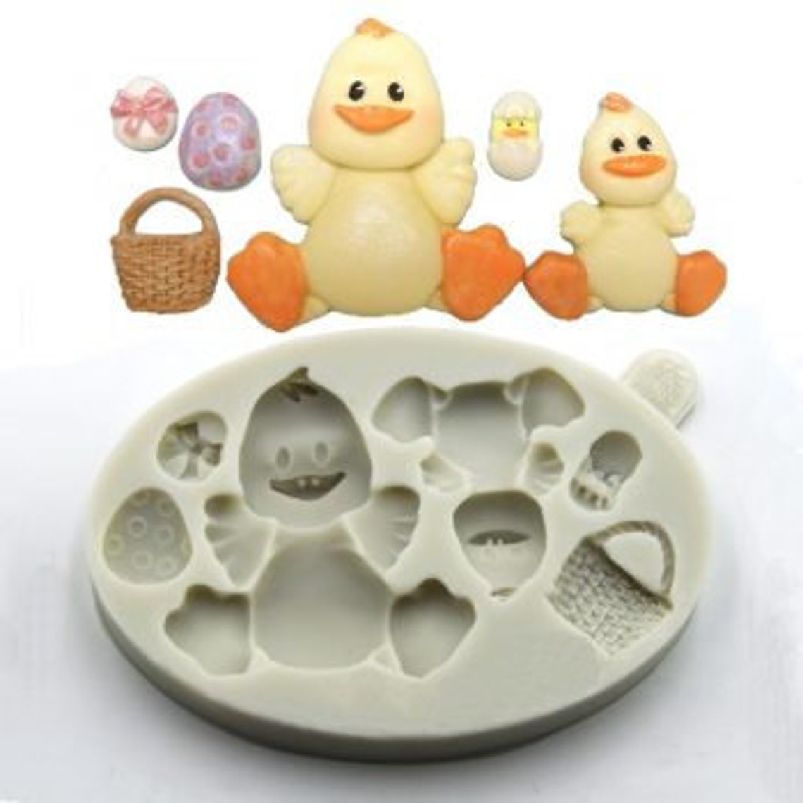 Easter Chicken Silicone Mold Fondant Mold DIY Easter Cake Decorating ...