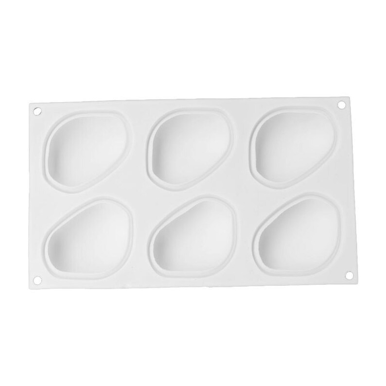 Stone Shape Silicone Cake Mold 6 Cavity Baking Mold Pastry Decorating ...