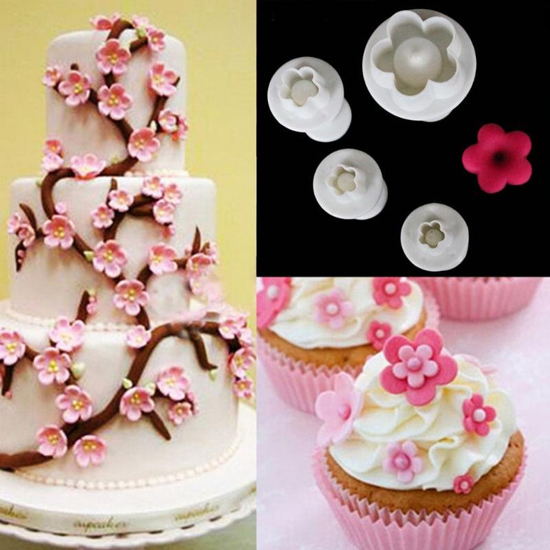 Flower Plunger Cutters Cake Decorating Tools Fondant Cutters | Etsy