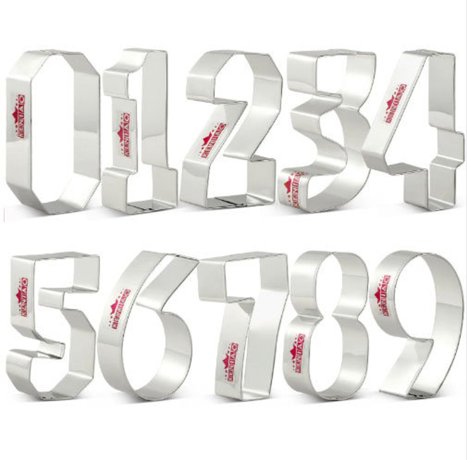 Large Numbers Cookie Cutters Stainless Steel Fondant Cutters - Etsy