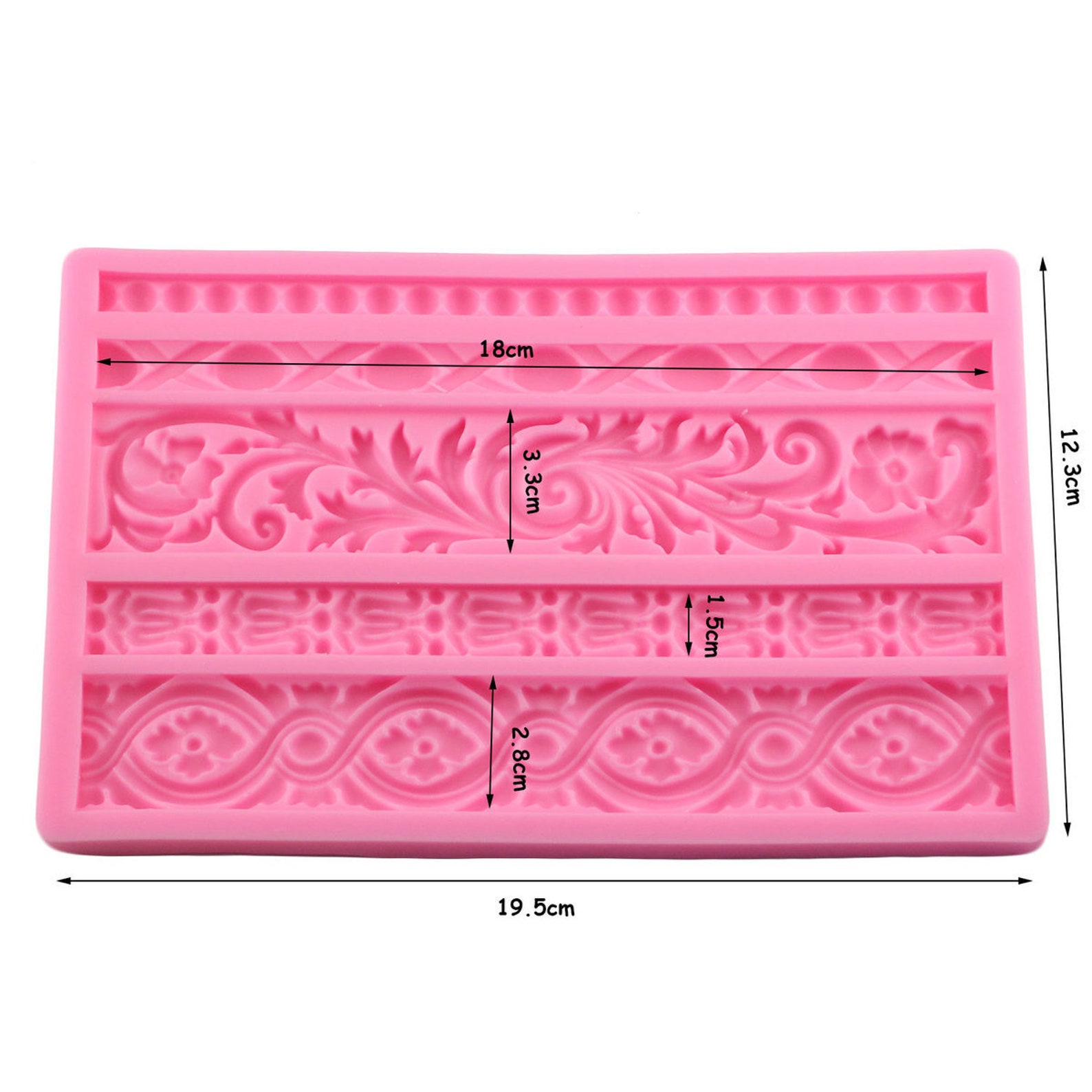 Baroque Cake Border Silicone Mold - Etsy