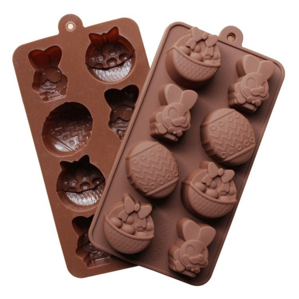 Easter Chocolate Mold Egg Basket Bunny Chocolate Silicone Mold DIY ...