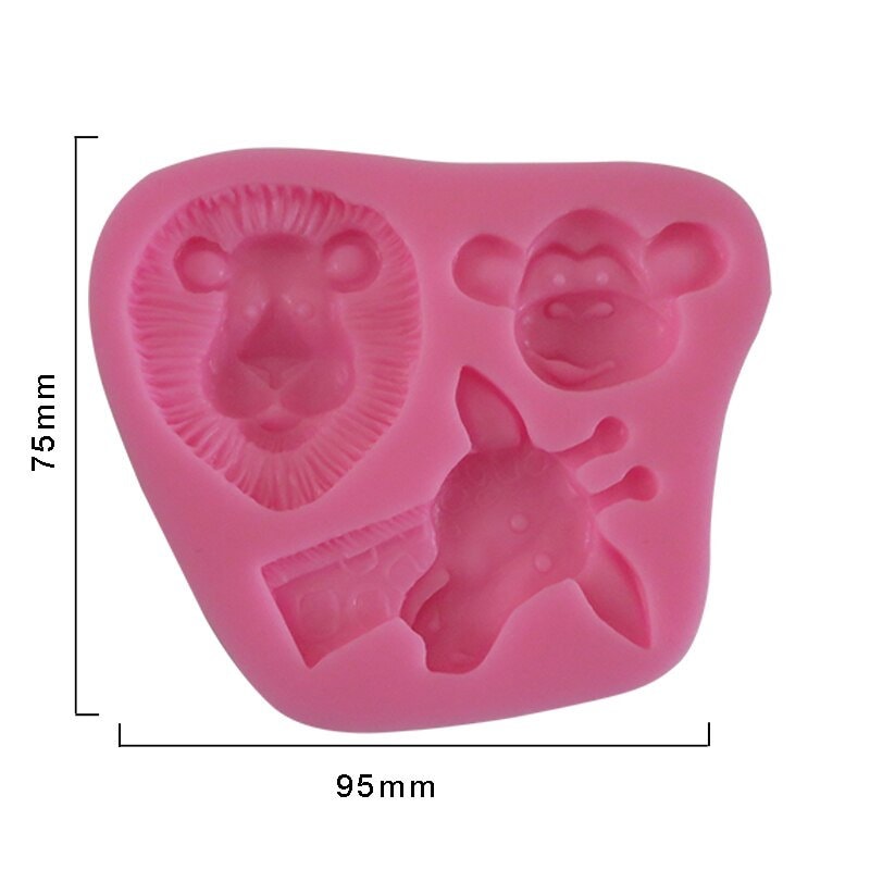 Silicone Mold Jungle Animals Giraffe Lion Monkey Mold - Etsy