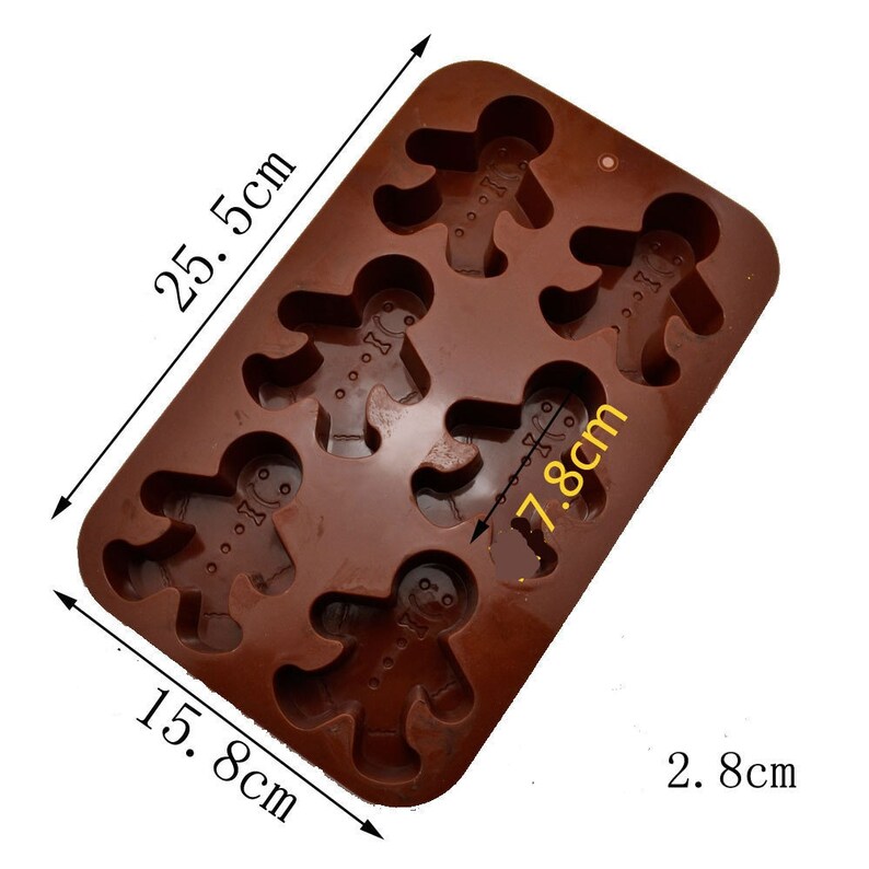 Christmas Gingerbread Man Silicone Mold for Baking and Chocolate ...