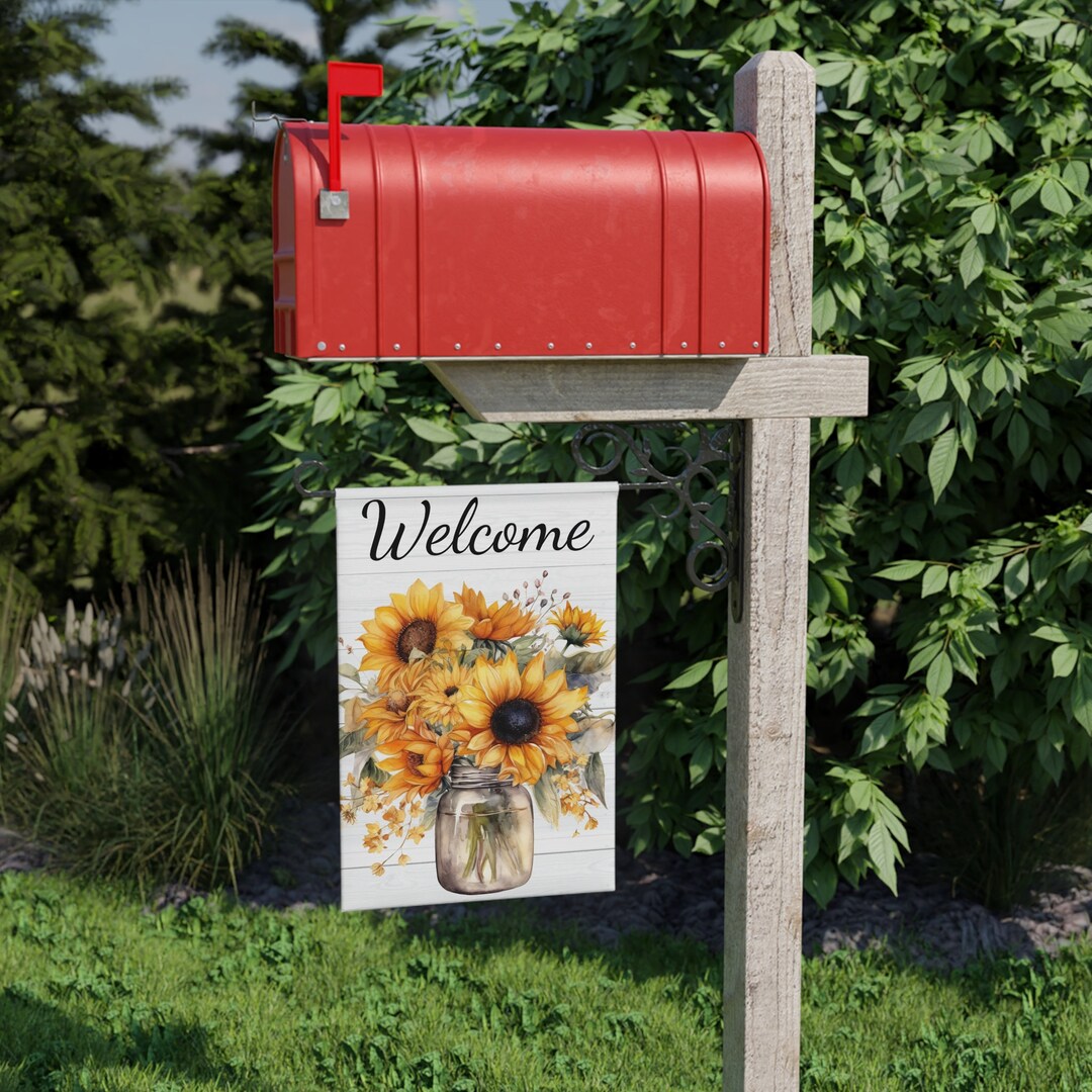 Sunflower Banner, Garden Gift Banner, Welcome Banner, Welcome Garden ...