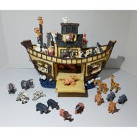 Wooden Noah's Ark Toy Set - Etsy