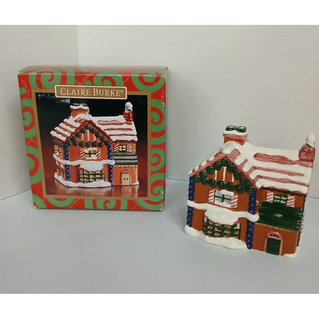Claire Burke Hand Painted Ginger Bread House With Candle #37B5 - Etsy
