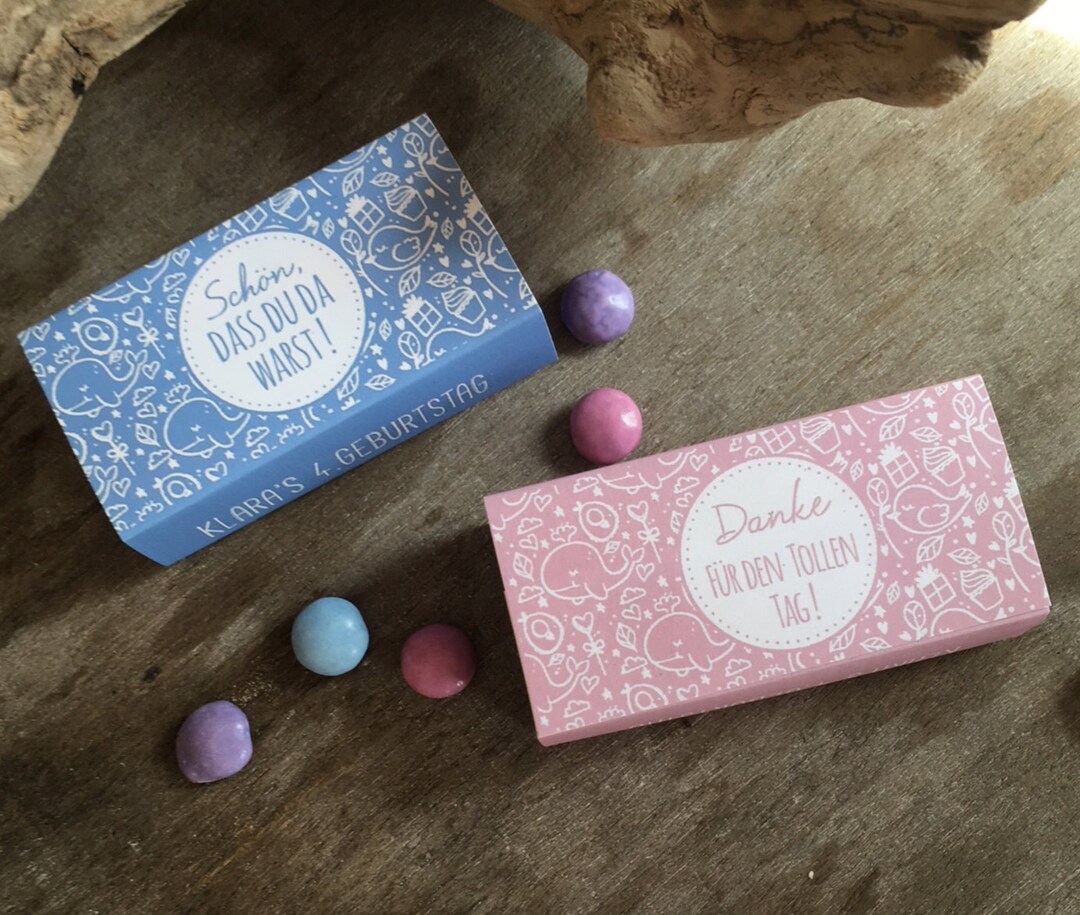 10 Guest Gift Wrappers Smarties Thank You for the Great Day - Etsy