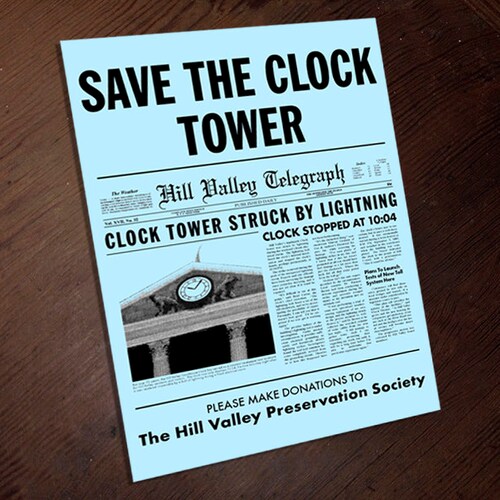 Save the Clock Tower Flyer Printable high Quality PDF File - Etsy