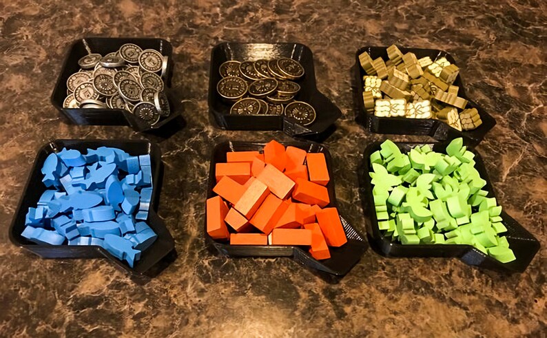 Board Game Trays 3D Printed | Tabletop Games | Stackable Token Trays ...