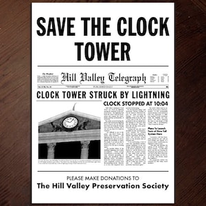Save the Clock Tower Flyer Printable (high Quality PDF File)| Back to ...