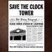 Save the Clock Tower Flyer Printable (high Quality PDF File)| Back to ...