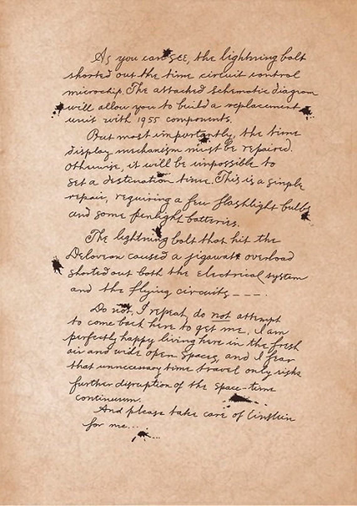 Time Machine Repair Letter Printable high Quality PDF & JPG | Etsy