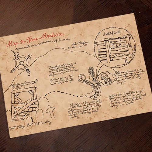 Time Machine Map Printable high Quality PDF & JPG Files - Etsy