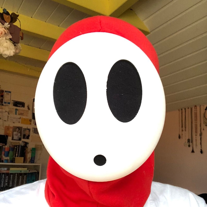 Shy Guy Shy Gal Mask 3d Printed Super Mario Wearable 3d Etsy