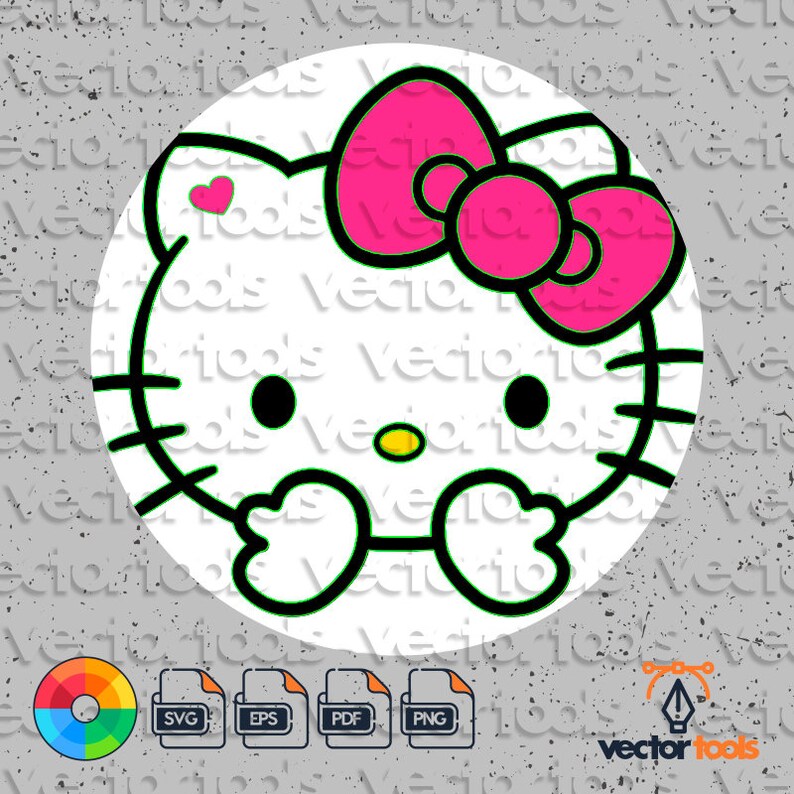 Hello Kitty svg Hello Kitty svg Cut Files Hello Kitty | Etsy