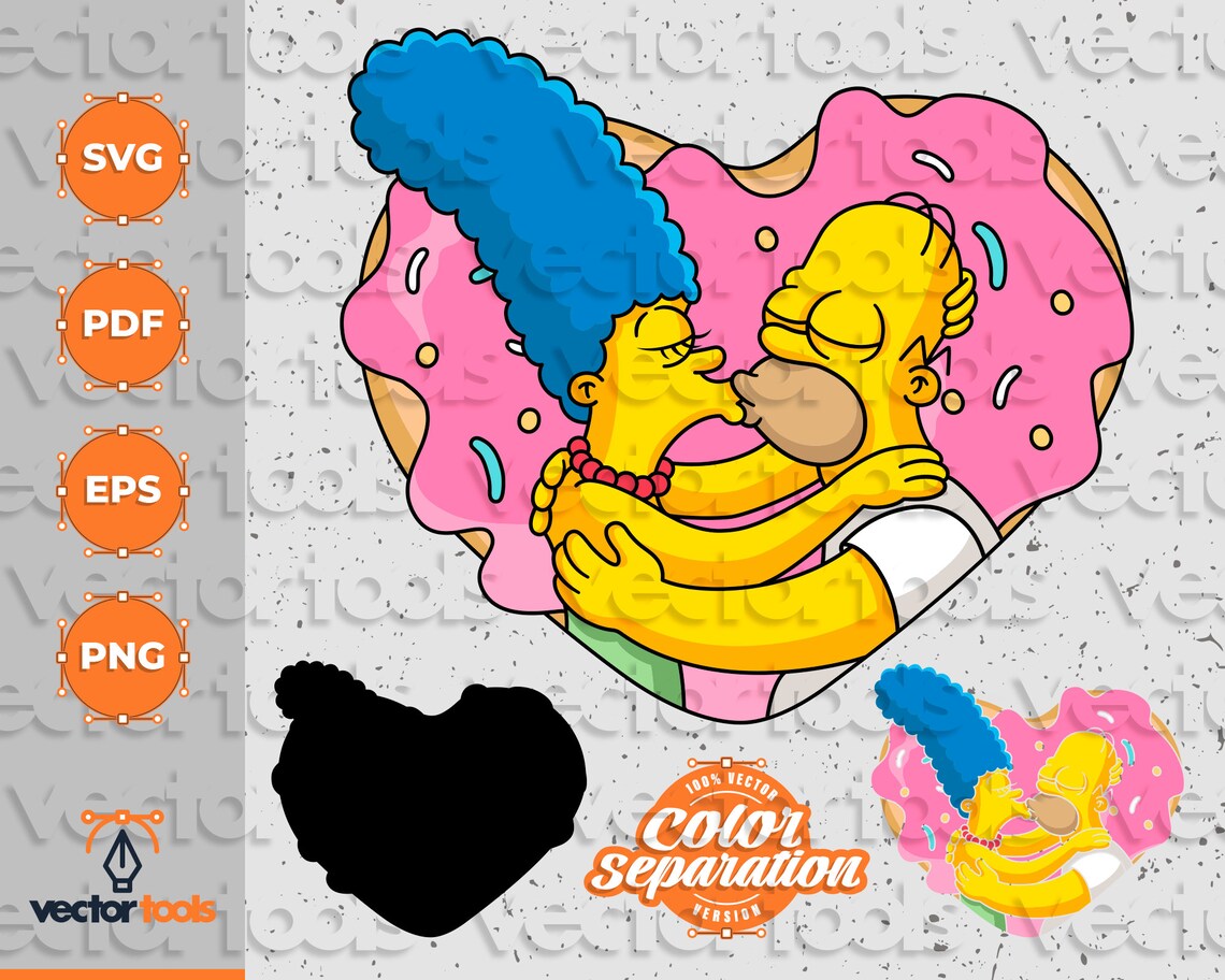 Homer Marge Homer Svg Marge Svg the Simpsons the Simpsons - Etsy